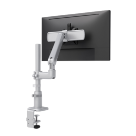 Kata Series Single Motion + Slider Monitor Arm, Grommet Mount, Silver ...