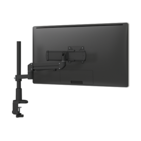 Evolve Series Single Motion + Slider Monitor Arm, Black - Fellowes®