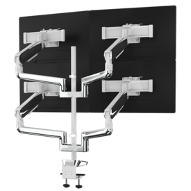 RisingEX4-FMS™ Series Quad Monitor Arm, Polished Aluminum/Designer ...