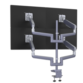 RisingEX4-FM™ Series Quad Monitor Arm, Slate - Fellowes®