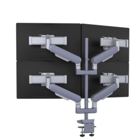 RisingEX4-MS™ Series Quad Monitor Arm, Slate - Fellowes®